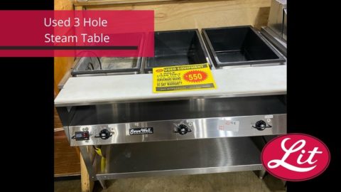 Used 3 Hole Steam Table | Lit Restaurant Supply
